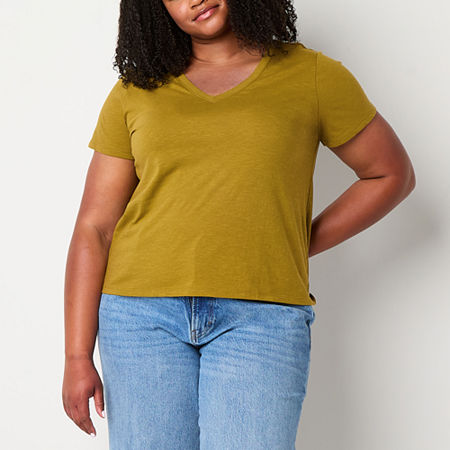 Click here for a.n.a Womens V Neck Short Sleeve Plus T-Shirt  3x... prices