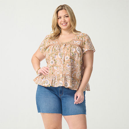 Click here for JS Jessica Simpson Womens Plus Scoop Neck Short Sl... prices