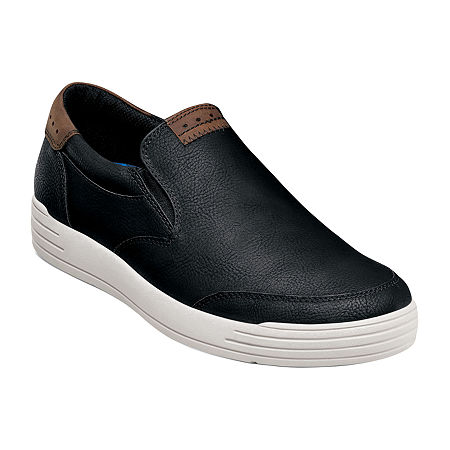 Nunn Bush Mens Kore City Walk Slip-On Sneakers - Black