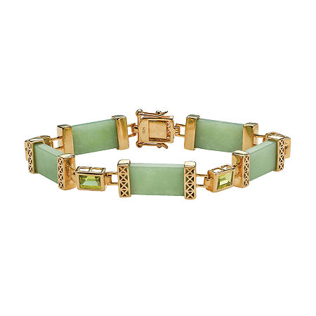 Click here for Womens Genuine Green Jade 14K Gold Over Silver Str... prices