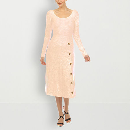 Click here for White Mark Womens Long Sleeve Midi Sweater Dress... prices