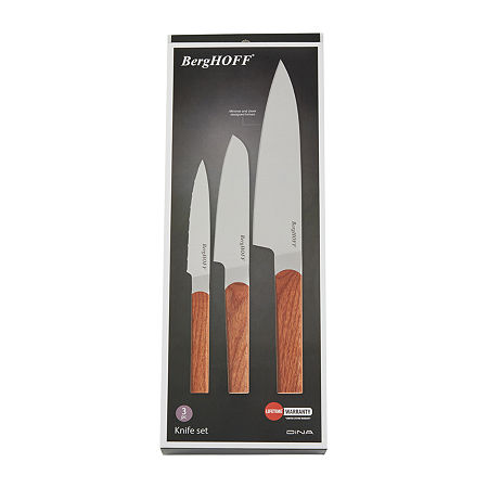 BergHOFF DiNA Ion 3-Piece Stainless Steel Knife Set - Brown