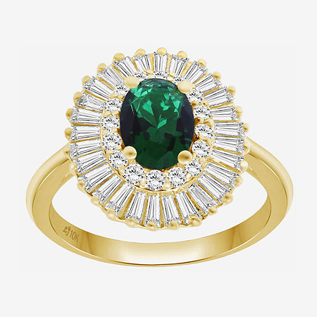 Click here for Womens Oval-cut Gemstone & 1 CT. T.W. Lab-Grown Di... prices
