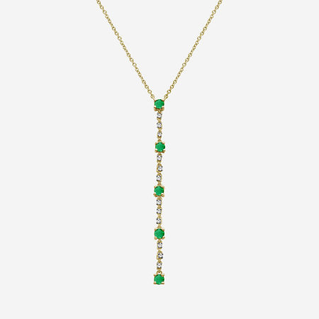 Click here for Womens Diamond Accent Gemstone 10K Gold 18 Inch Pe... prices