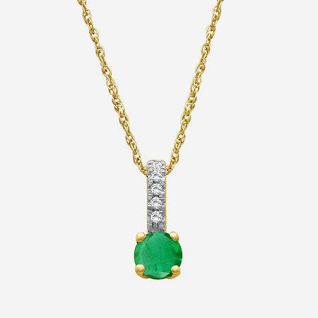 Click here for Womens Diamond Accent Gemstone 10K Gold 18 Inch Pe... prices