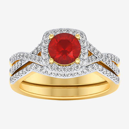Click here for Modern Bride Gemstone and 1/2 CT. T.W. Lab-Grown D... prices