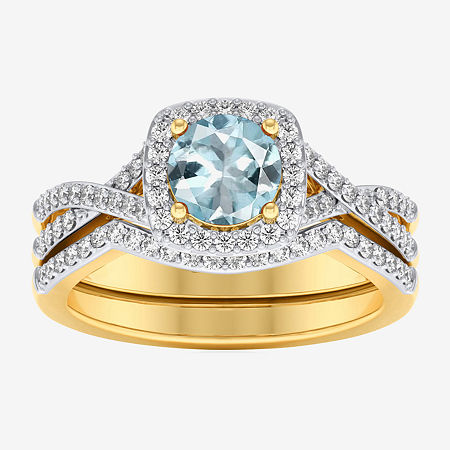 Click here for Modern Bride Gemstone and 1/2 CT. T.W. Lab-Grown D... prices