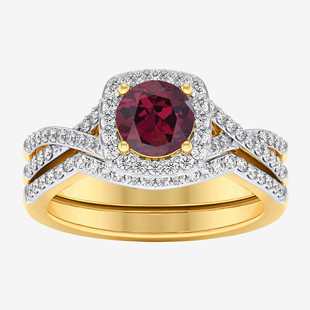Click here for Modern Bride Gemstone and 1/2 CT. T.W. Lab-Grown D... prices