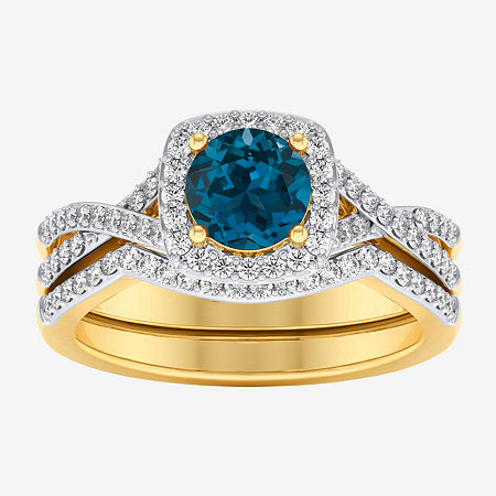 Click here for Modern Bride Gemstone and 1/2 CT. T.W. Lab-Grown D... prices