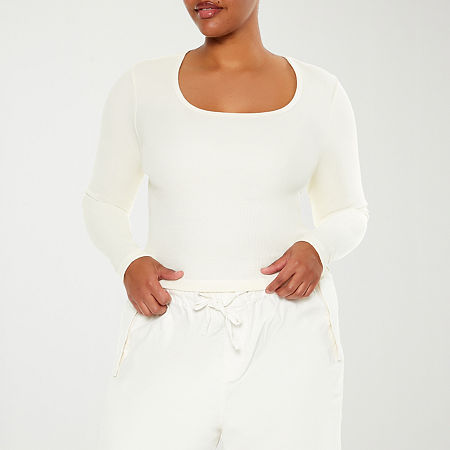 Click here for Forever 21 Womens U Neck Long Sleeve Juniors Plus... prices