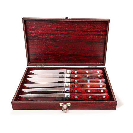 Click here for BergHOFF Pakka Wood Stainless Steel 7-pc. Steak Kn... prices