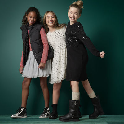 Thereabouts Shimmer Little & Big Girls A-Line Skirt, Color: Silver ...