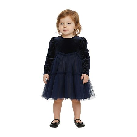 Click here for Bonnie Jean Baby Girls Velvet Tutu Long Sleeve Vel... prices