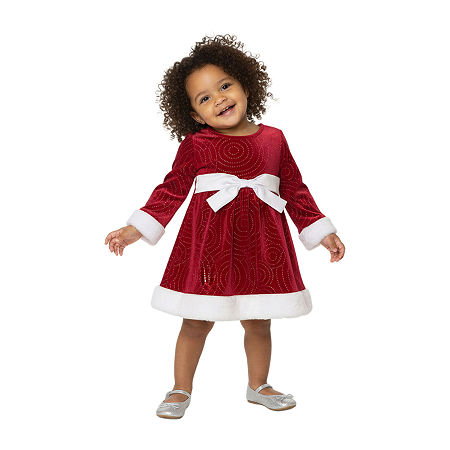 Click here for Bonnie Jean Baby Girls Long Sleeve Velvet Fit + Fl... prices
