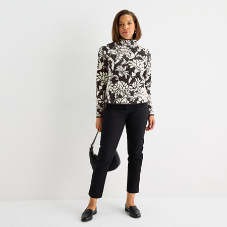 Click here for Liz Claiborne Petite Womens Funnel Neck Long Sleev... prices