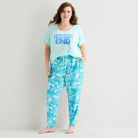 Click here for Sleep Chic Womens Plus Pajama Pants  1x  Blue prices