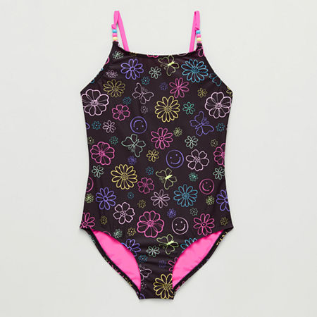 Click here for Thereabouts Big Kid Girls Striped One Piece Swimsu... prices