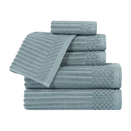 Click here for Superior Soho Checkered Border Cotton 6 Piece Towe... prices
