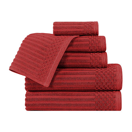 Click here for Superior Soho Checkered Border Cotton 6 Piece Towe... prices