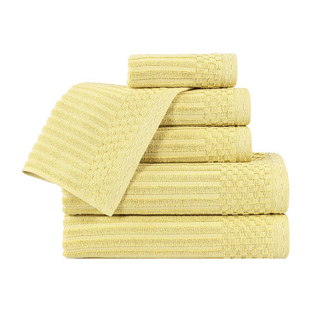 Click here for Superior Soho Checkered Border Cotton 6 Piece Towe... prices