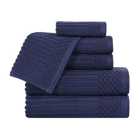Click here for Superior Soho Checkered Border Cotton 6 Piece Towe... prices