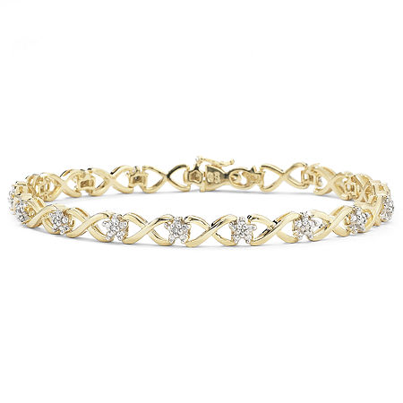 Click here for 1/10 CT.T.W. Natural Diamond 14K Gold over Sterlin... prices