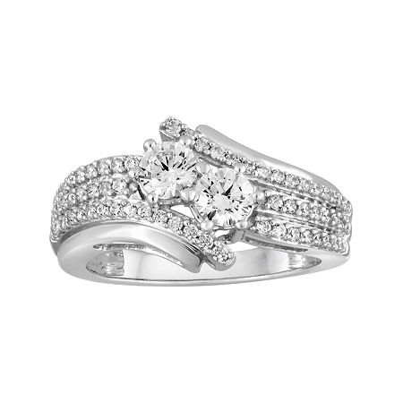 Click here for Two Forever 1 CT. T.W. Diamond 10K White Gold 2-St... prices