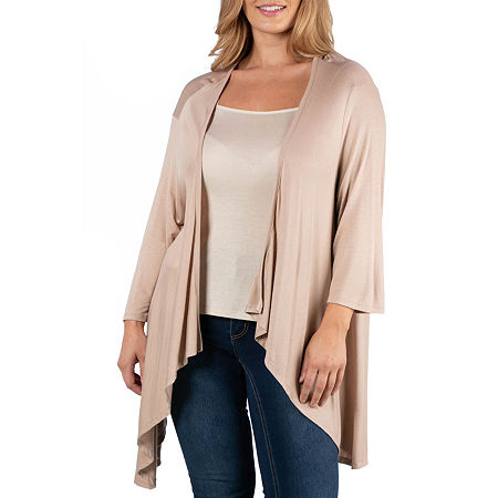 Click here for 24/7 Comfort Apparel 3/4 Length Sleeve Open Cardig... prices