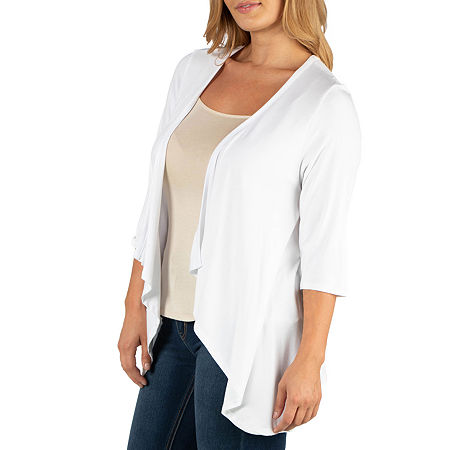 Click here for 24/7 Comfort Apparel 3/4 Length Sleeve Open Cardig... prices