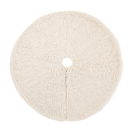 Click here for Glitzhome White Plush Indoor Tree Skirt  One Size... prices