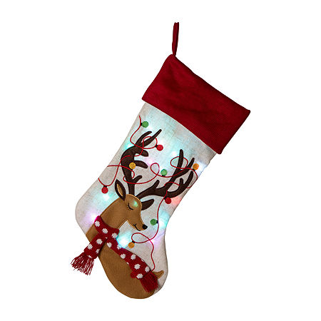 Click here for Glitzhome Led Embroidered Linen Reindeer Christmas... prices