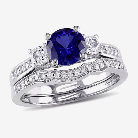 Click here for Modern Bride Gemstone Lab Created Blue Sapphire &... prices