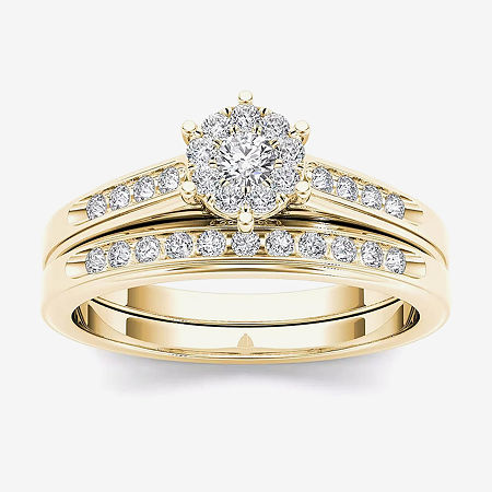 Click here for 1/2 CT.T.W. Natural Diamond 10K Yellow Gold Bridal... prices