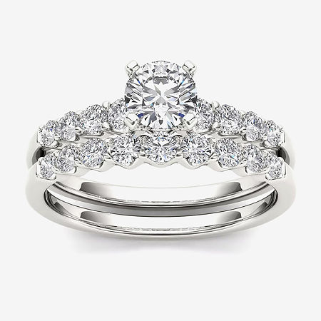 Click here for 1 CT.T.W. Natural Diamond 14K White Gold Bridal Ri... prices