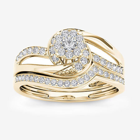 Click here for 1/3 CT.T.W. Natural Diamond 10K Yellow Gold Bridal... prices