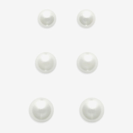 Click here for Mixit Womens White Glass Simulated Pearl Hypoaller... prices