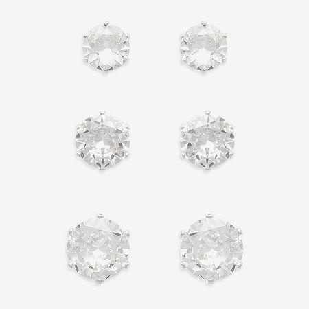 Click here for Mixit Womens Cubic Zirconia Hypoallergenic 3 Pair... prices
