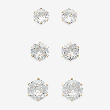 Click here for Mixit Womens Cubic Zirconia Hypoallergenic 3 Pair... prices
