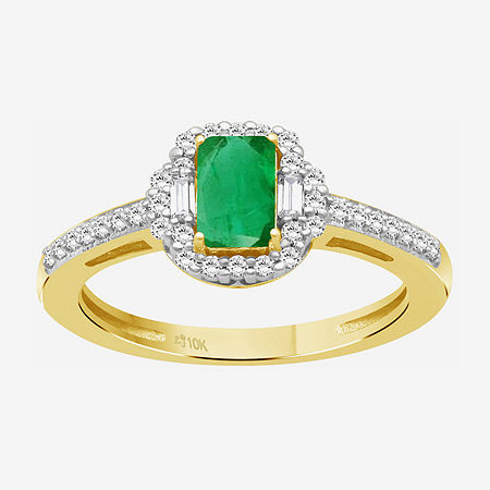 Click here for Womens Emerald-cut Gemstone & 3/8 CT. T.W. Natural... prices