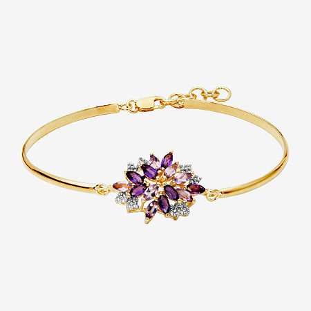 Click here for Womens Genuine Purple Amethyst Casted 14K Gold Ove... prices