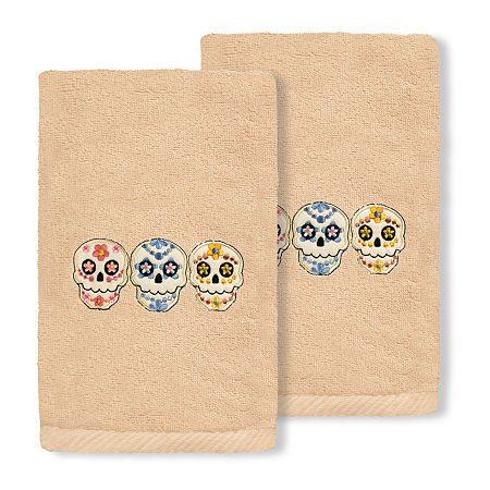 Click here for Linum Home Textiles Skulls Embroidered 2-pc. Hand... prices