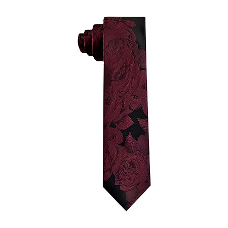 Click here for J. Ferrar Extra Long Floral Tie  One Size  Red prices