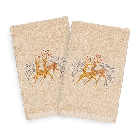 Click here for Linum Home Christmas Deer 100 Turkish Cotton 2-Pc.... prices