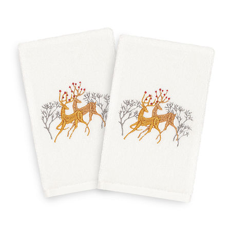 Click here for Linum Home Christmas Deer 100 Turkish Cotton 2-Pc.... prices