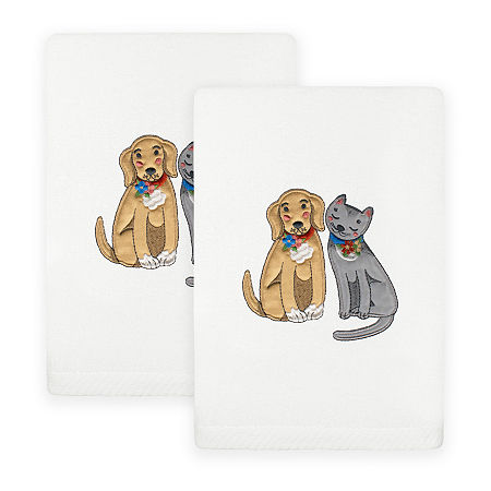 Click here for Linum Home Textiles 2pc. Spring Dog & Cat Embroide... prices