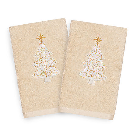Click here for Linum Home Christmas Tree Scroll 100 Turkish Cotto... prices