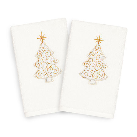 Click here for Linum Home Christmas Tree Scroll 100 Turkish Cotto... prices
