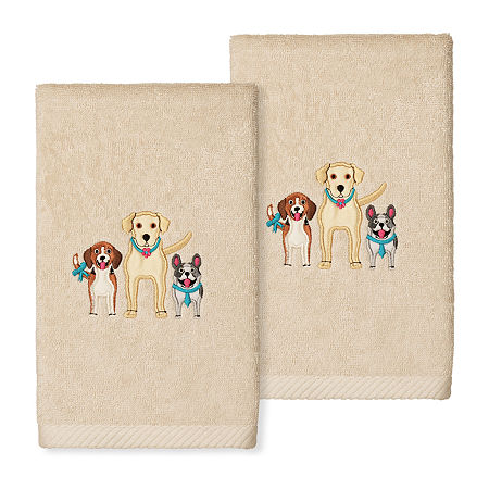 Click here for Linum Home Textiles Dogs Embroidered 2-pc. Hand To... prices
