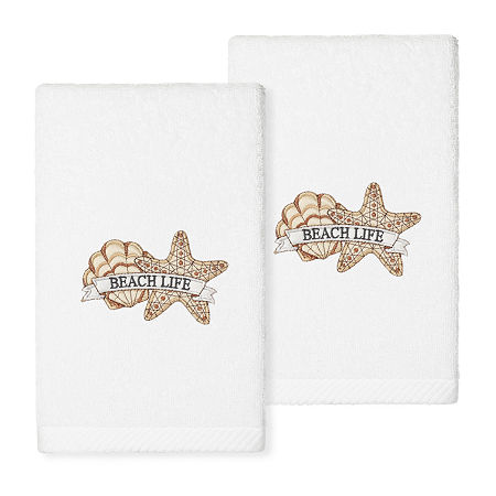 Click here for Linum Home Textiles Beach Life Embroidered 2-pc. H... prices