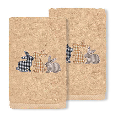 Click here for Linum Home Textiles Embroidered Bunny Row Hand Tow... prices